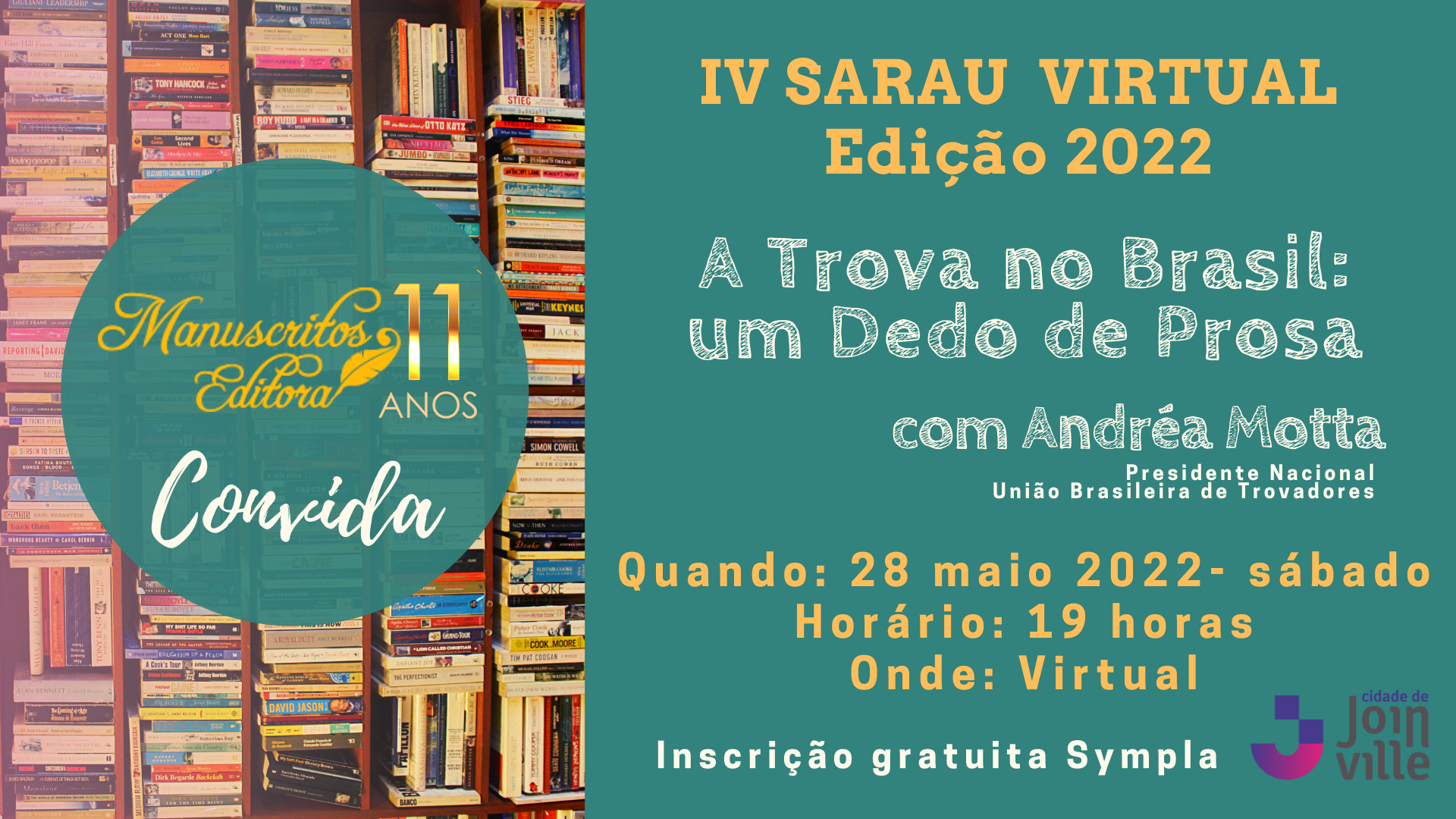 Convite - IV Sarau Virtual da Manuscritos Editora (Bernadéte Costa ...